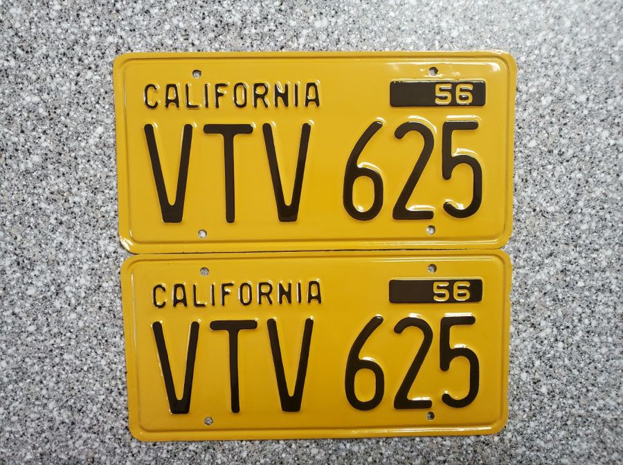 1960 California License Plates, DMV Clear