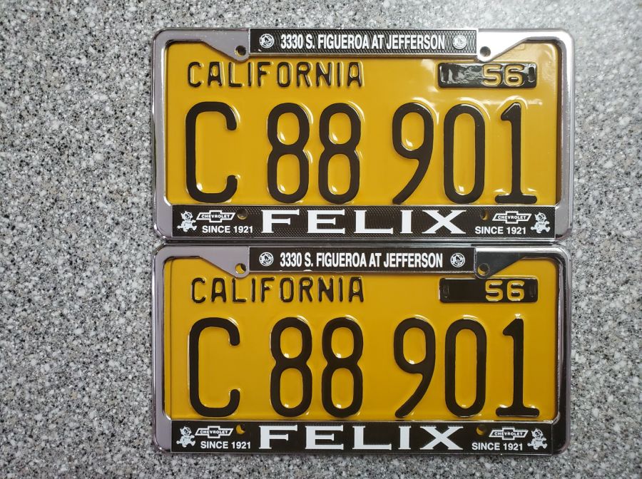 1956 California Commercial License Plates, DMV