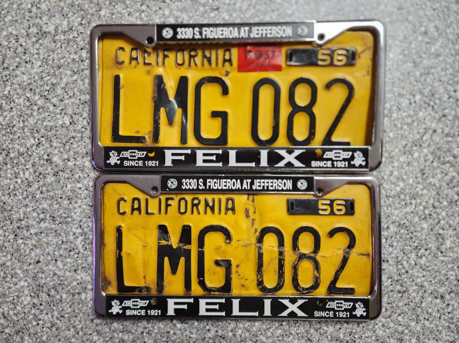 1957 California License Plates, DMV Clear