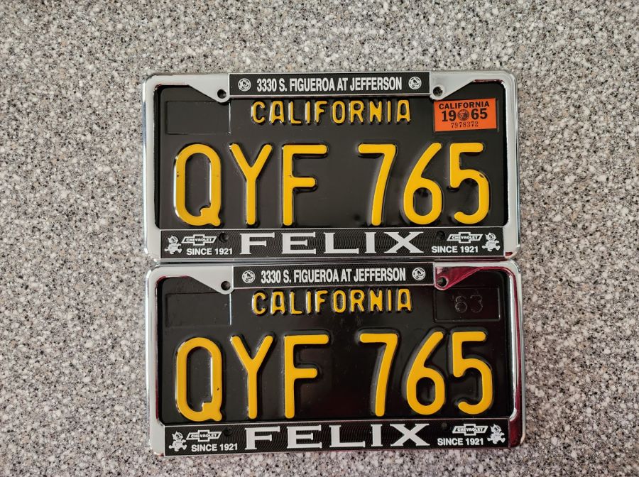 1965 California License Plates, DMV Clear