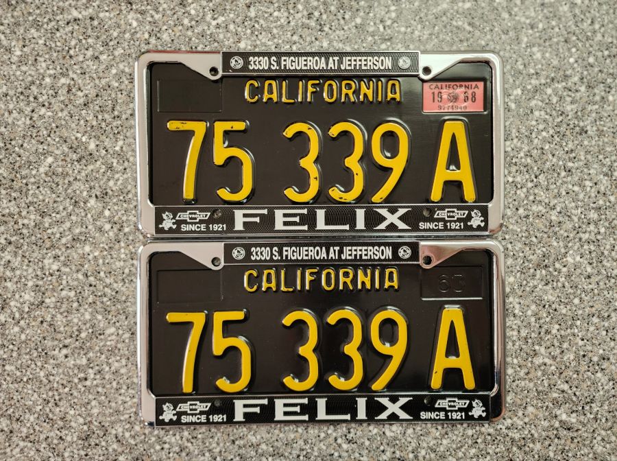 1968 California Commercial License Plates, DMV